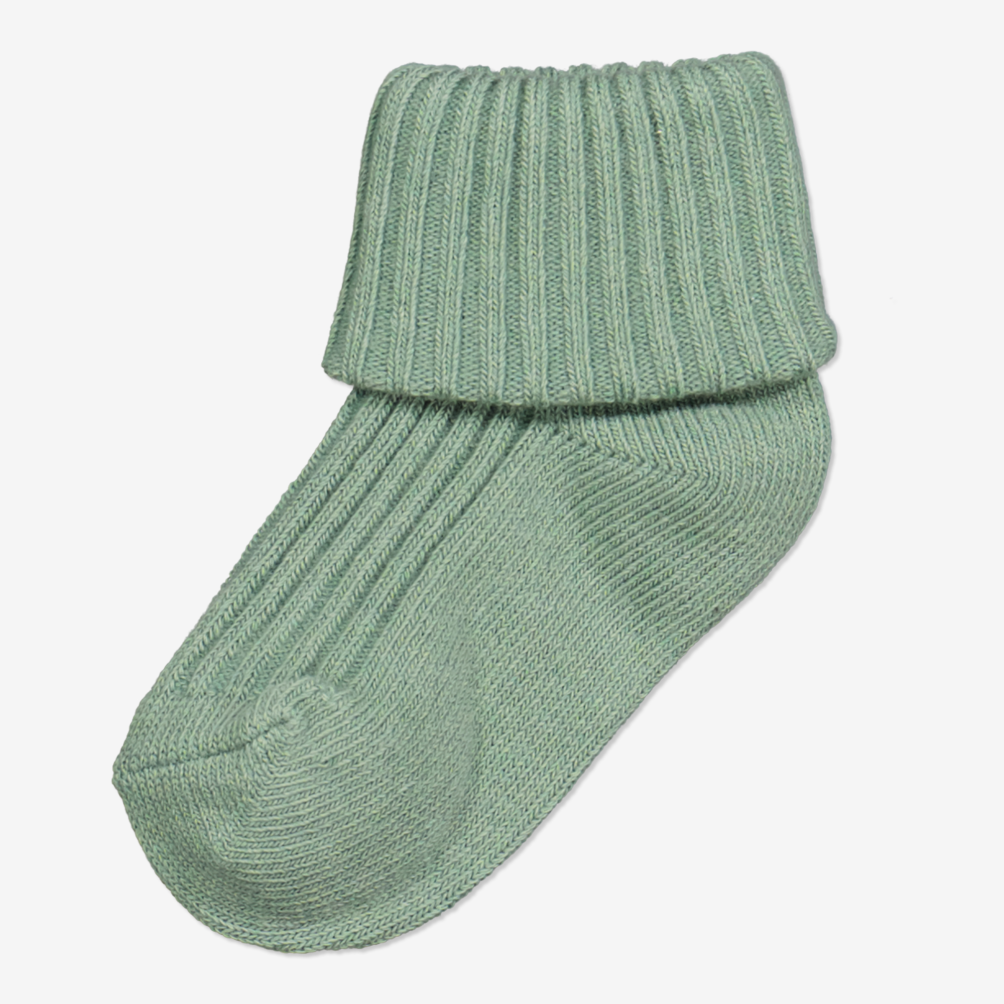 Ensfargede sokker baby - Grønn