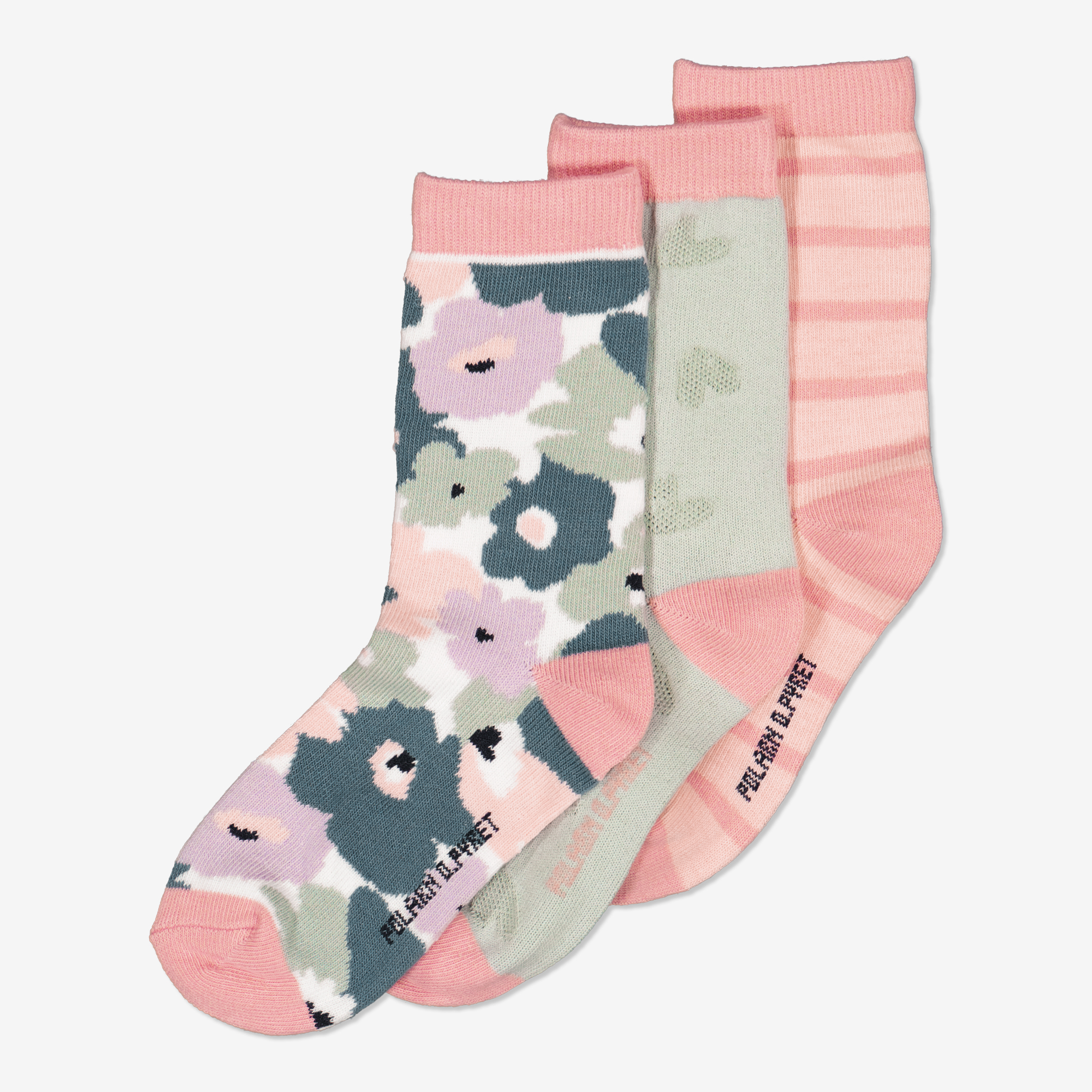 3-pakning sokker - Lysrosa